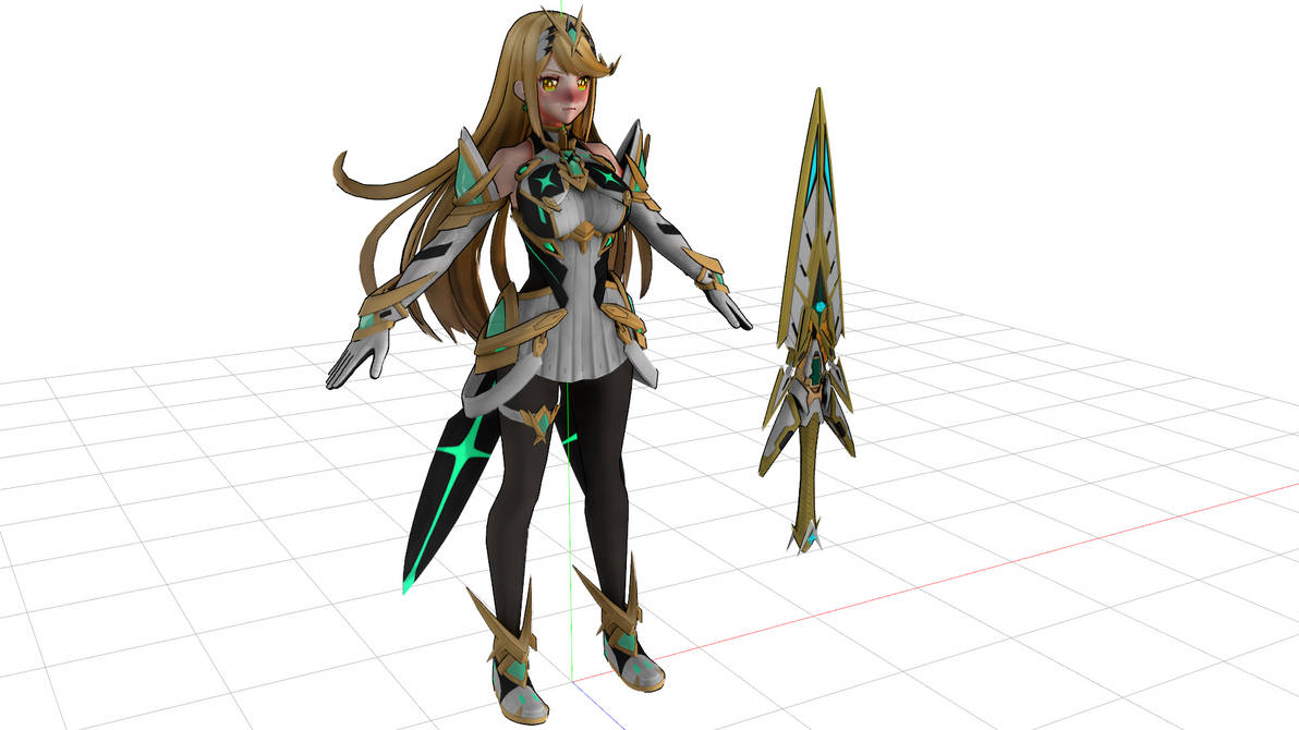 SSBU Mythra for MMD (UNRIGGED) by JerisEnigma on DeviantArt