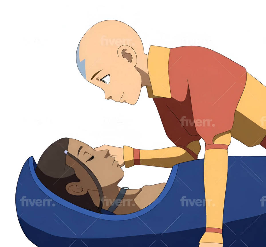 Aang and Katara kiss by amtboyce on DeviantArt