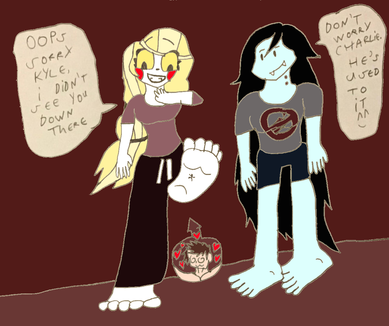 Charlie Stepped On Kyle by SuperSaiyanPlusUltra on DeviantArt