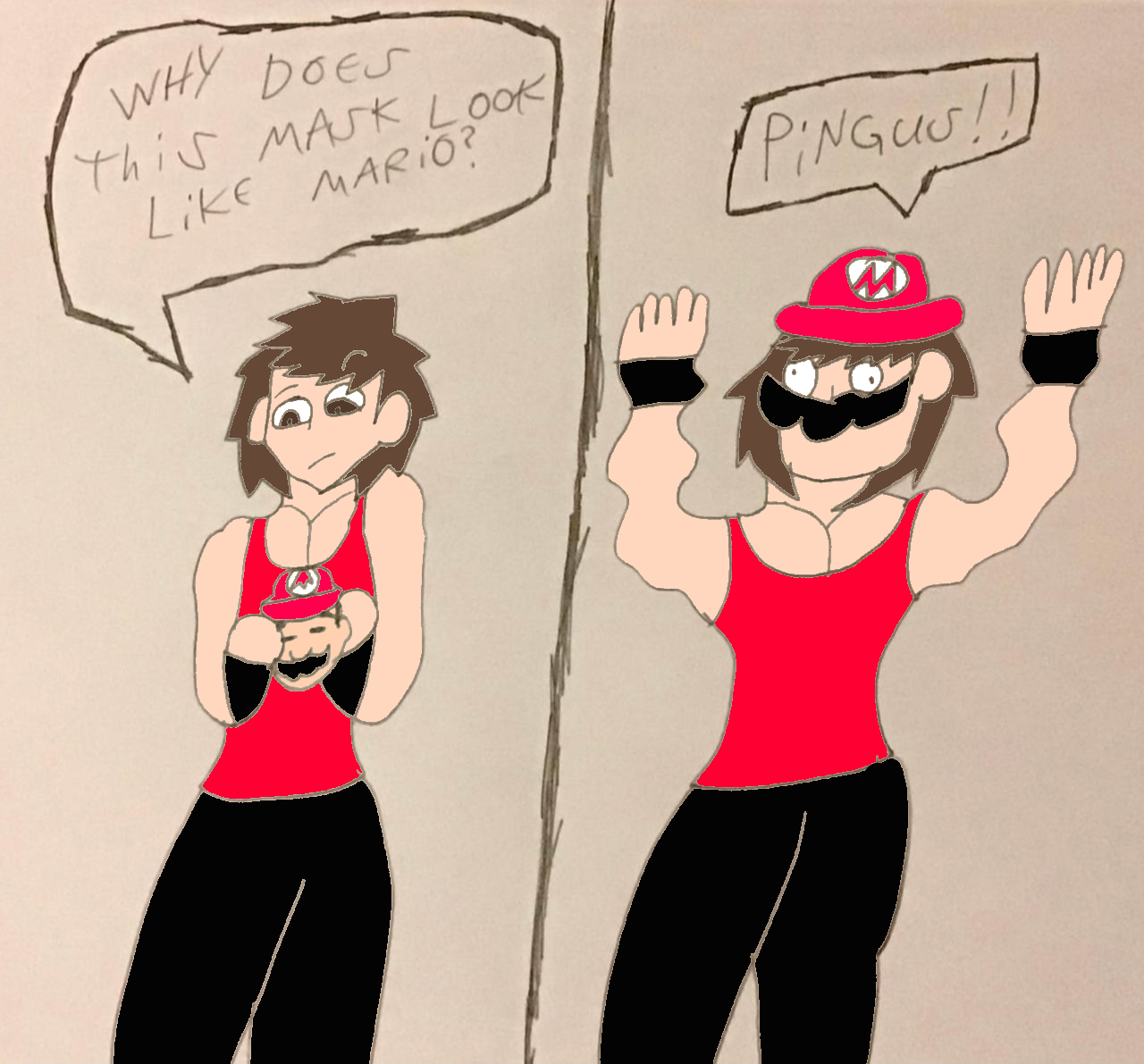 Kyle Finds Mario Mask by SuperSaiyanPlusUltra on DeviantArt