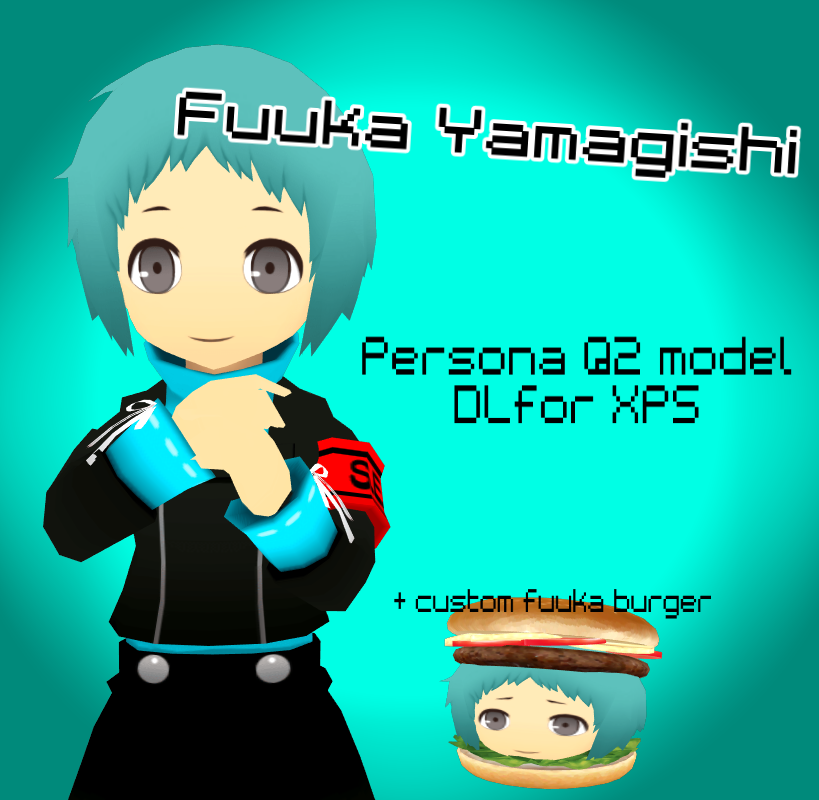PQ Fuuka Yamagishi for XnalaraXPS + Burger by AccurstMaiden on DeviantArt