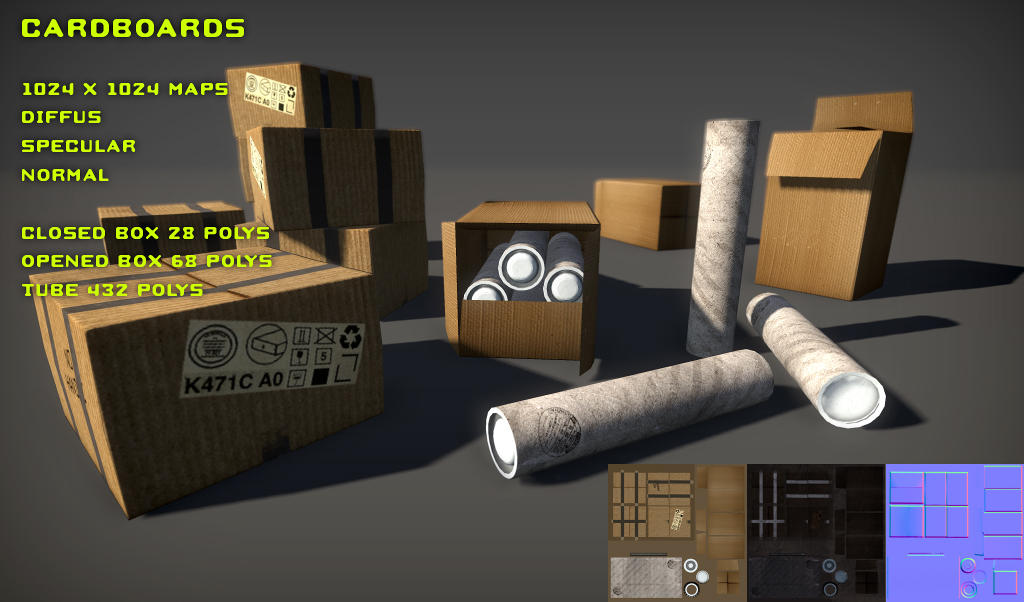 Free Cardboards Pack by Yughues on DeviantArt