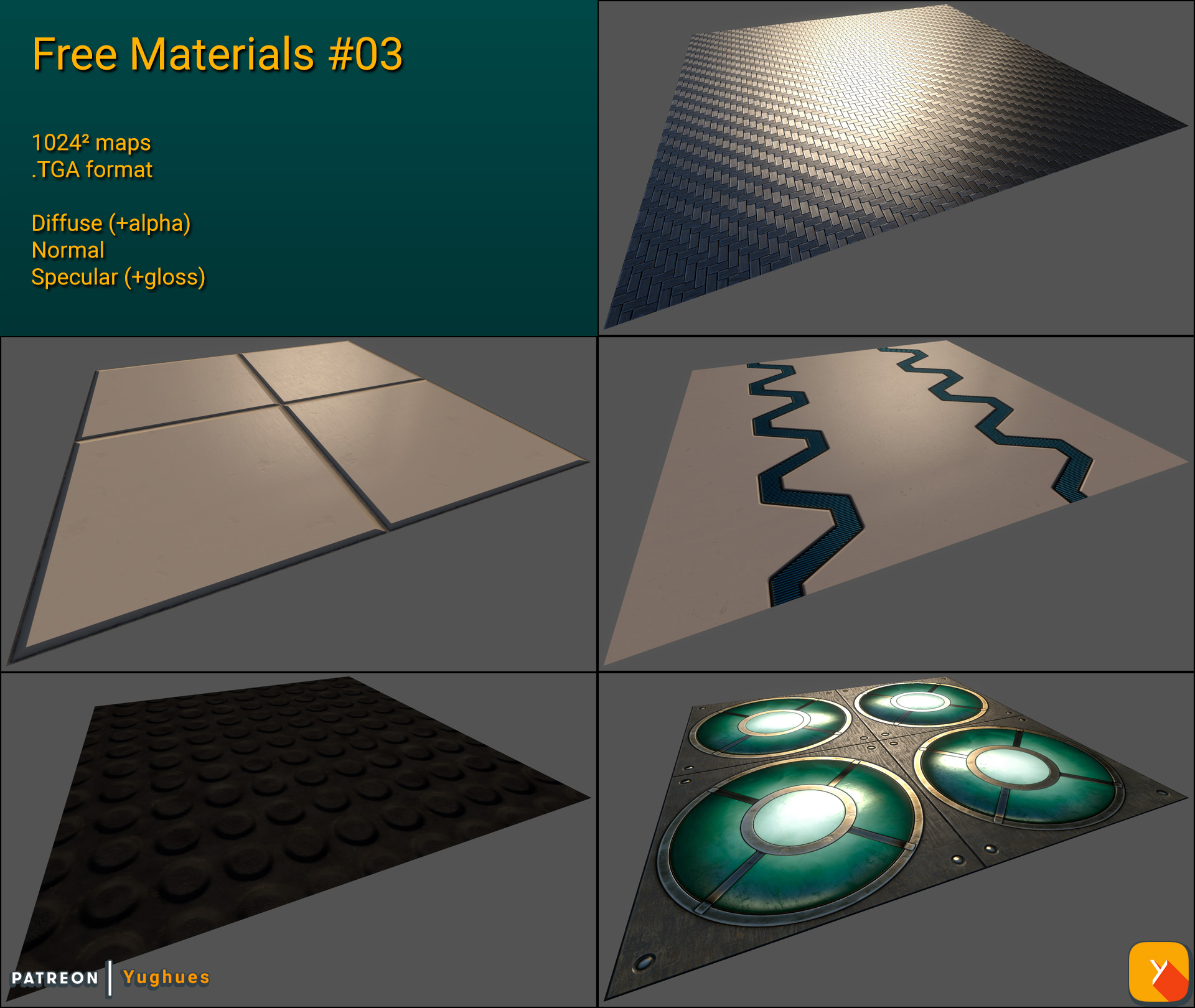 Free Materials Pack #03 Redux by Yughues on DeviantArt