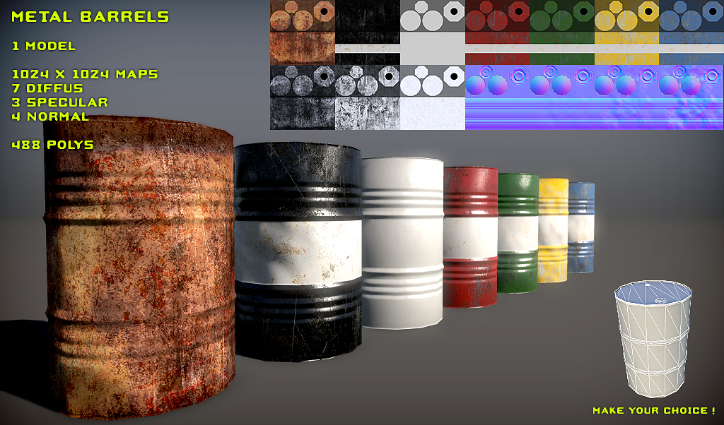 Free Metal Barrel Pack by Yughues on DeviantArt
