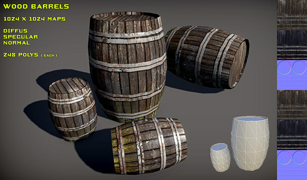 Free Wood Barrel Pack by Yughues on DeviantArt
