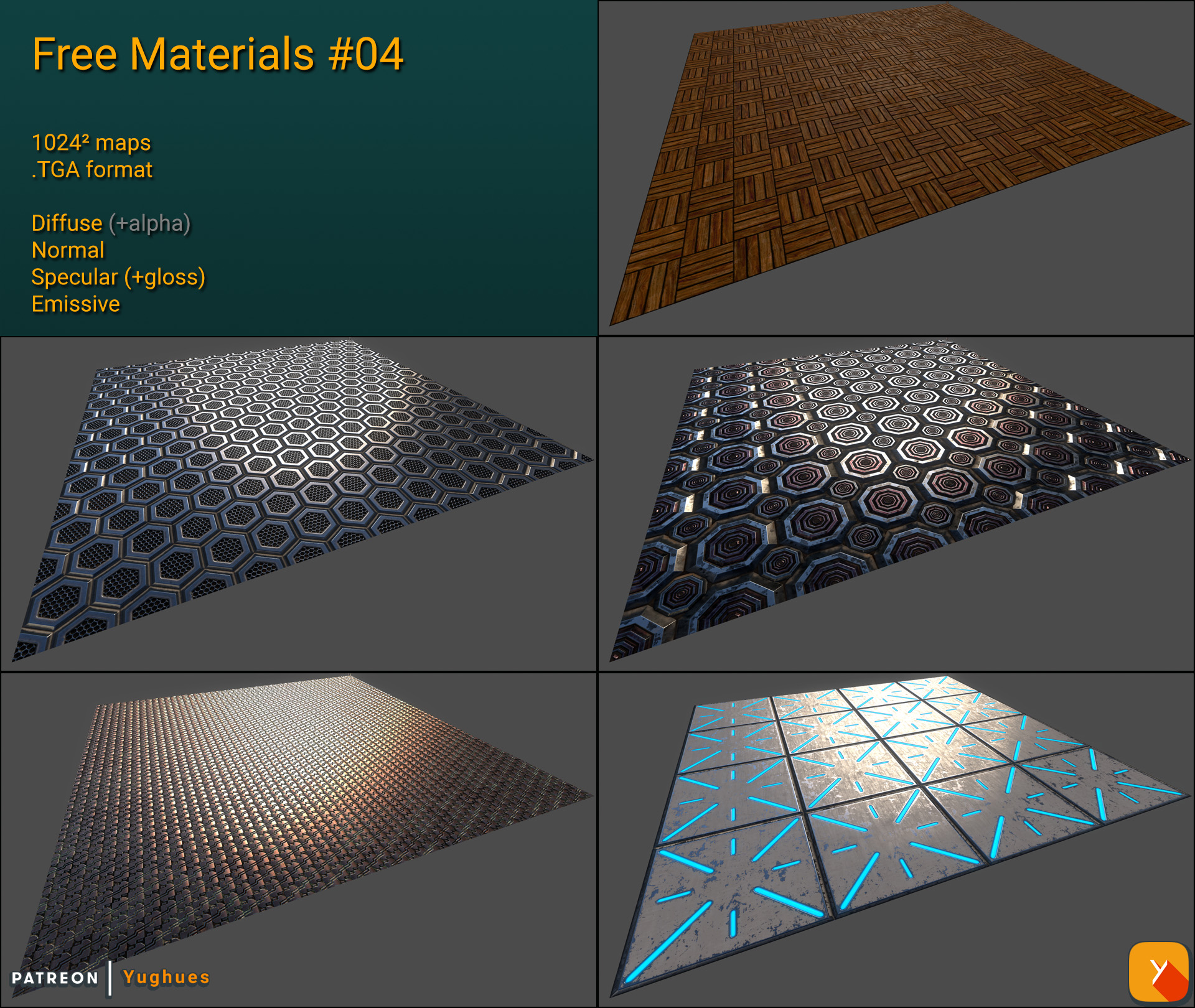 Free Materials Pack #04 Redux by Yughues on DeviantArt