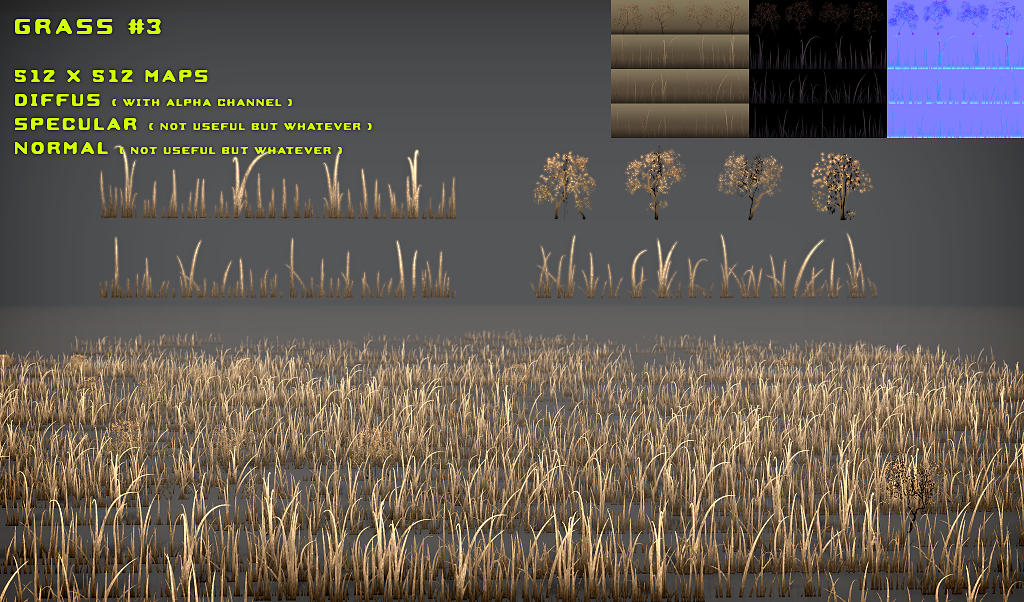 Free Grass Pack 3 by Yughues on DeviantArt