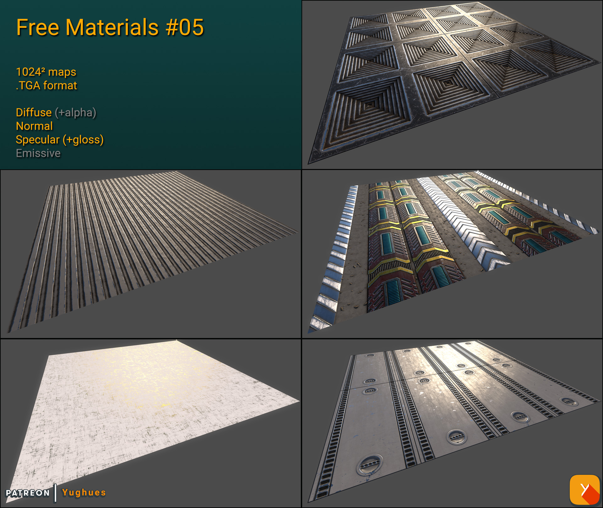 Free Materials Pack #05 Redux by Yughues on DeviantArt