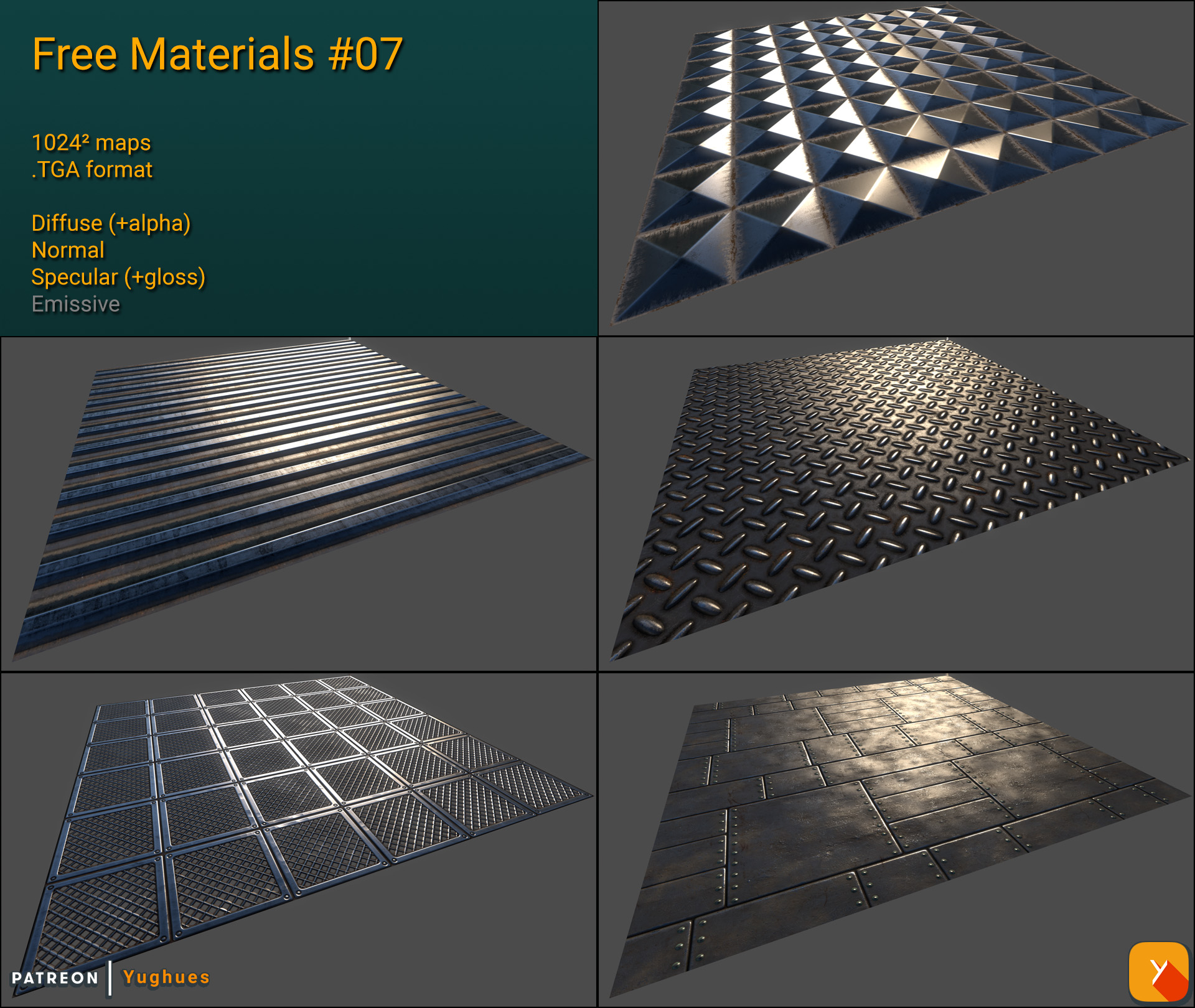 Free Materials Pack #07 Redux by Yughues on DeviantArt