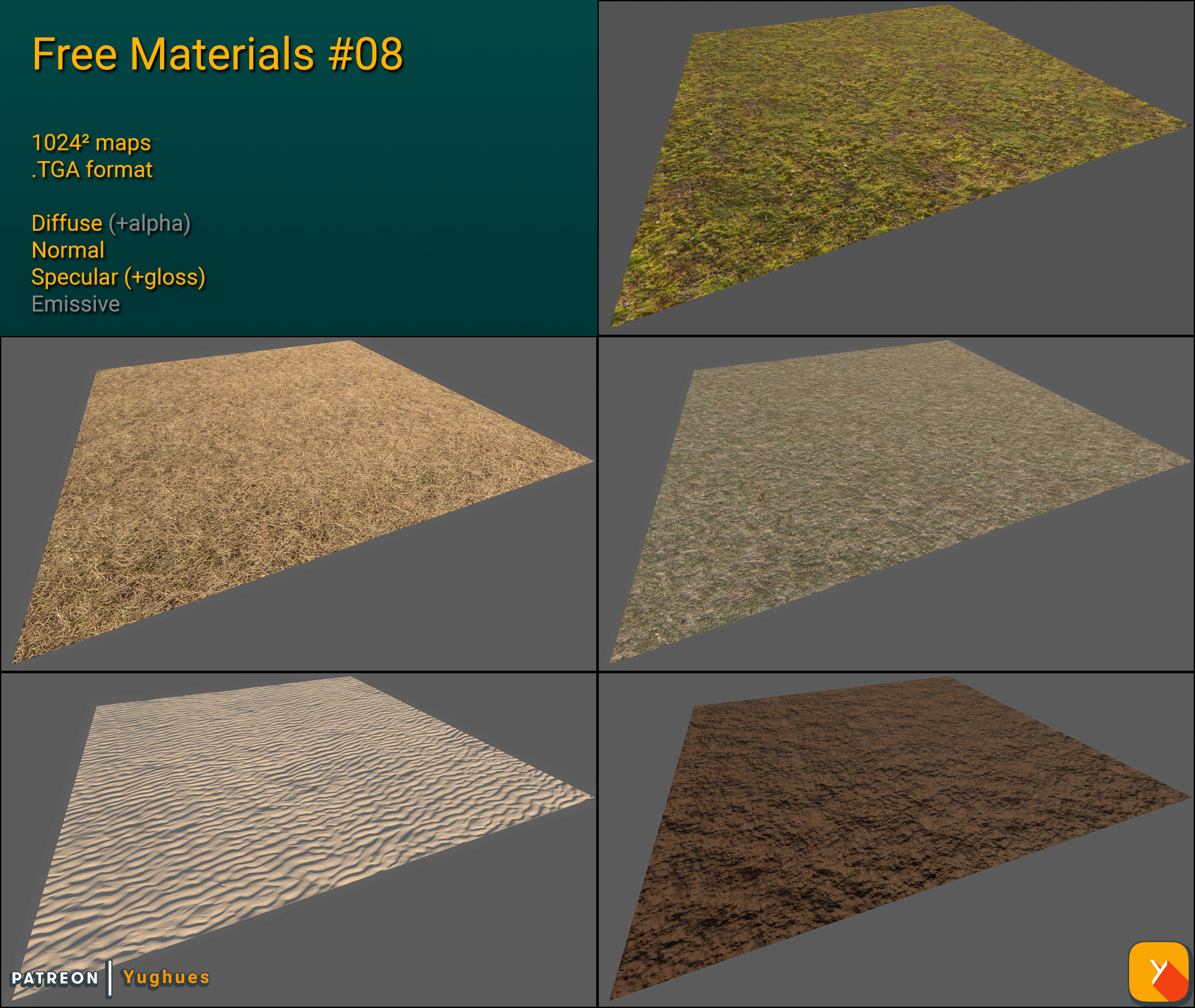Free Materials Pack #08 Redux by Yughues on DeviantArt