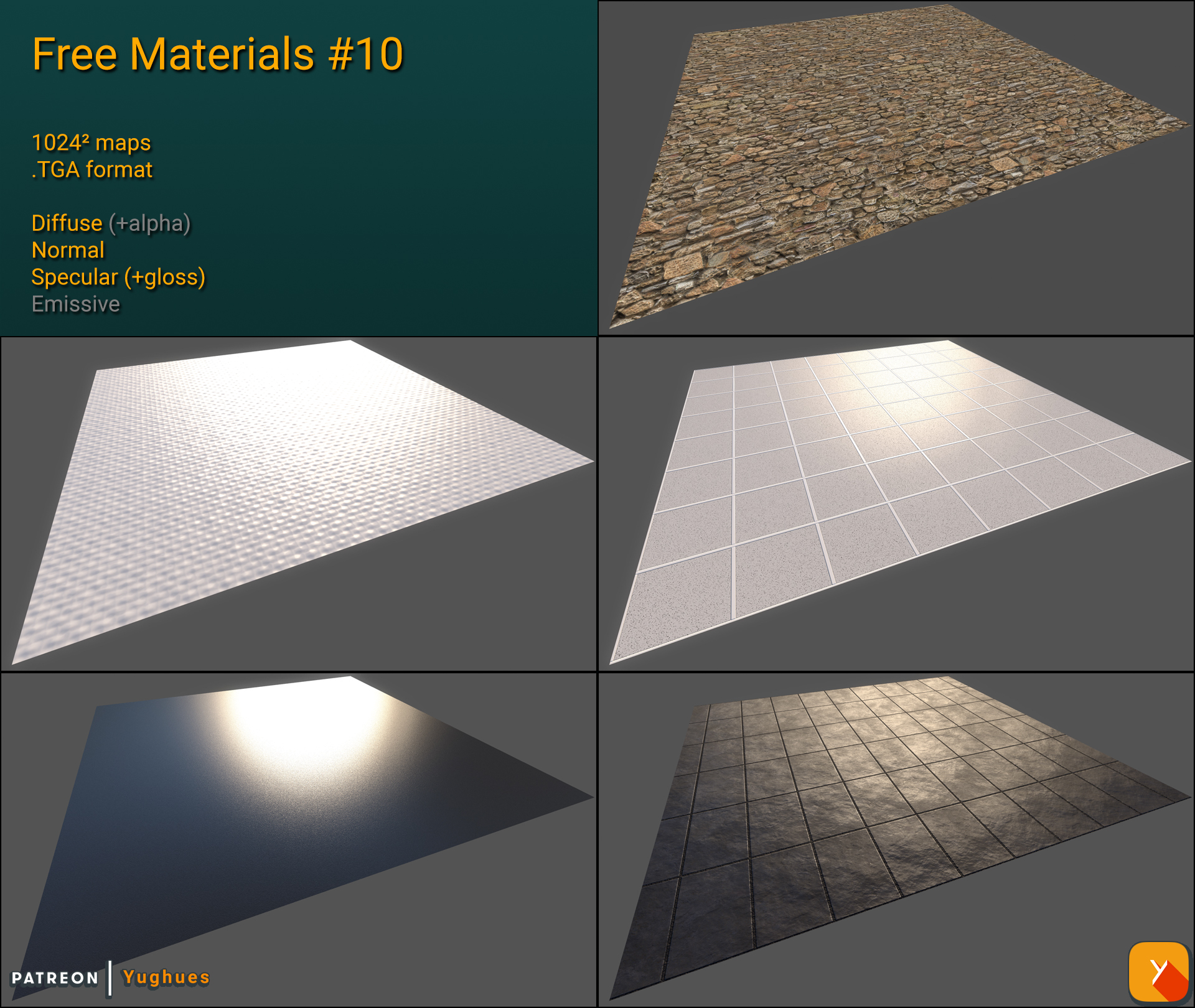 Free Materials Pack #10 Redux by Yughues on DeviantArt