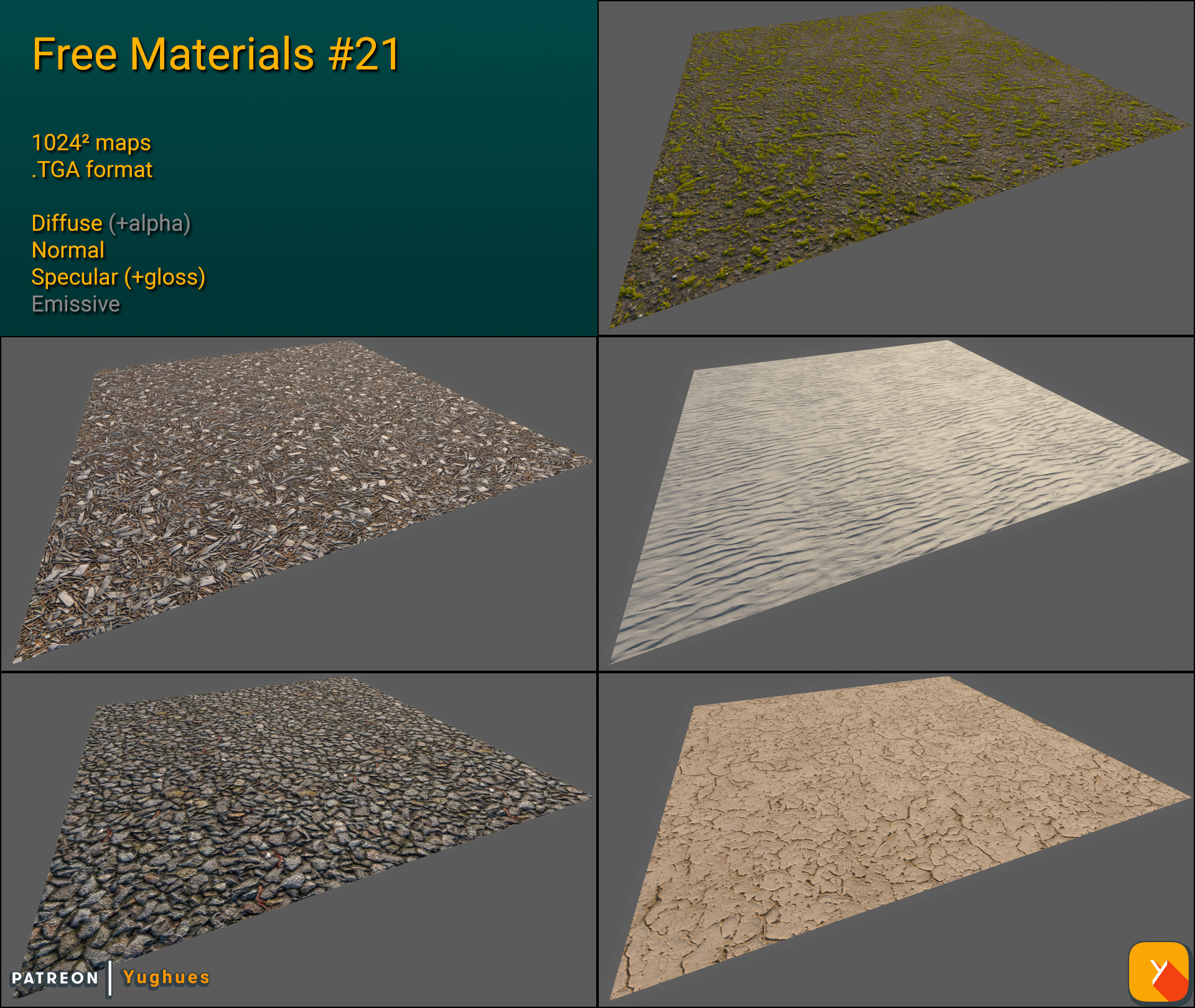 Free materials Pack #21 Redux by Yughues on DeviantArt