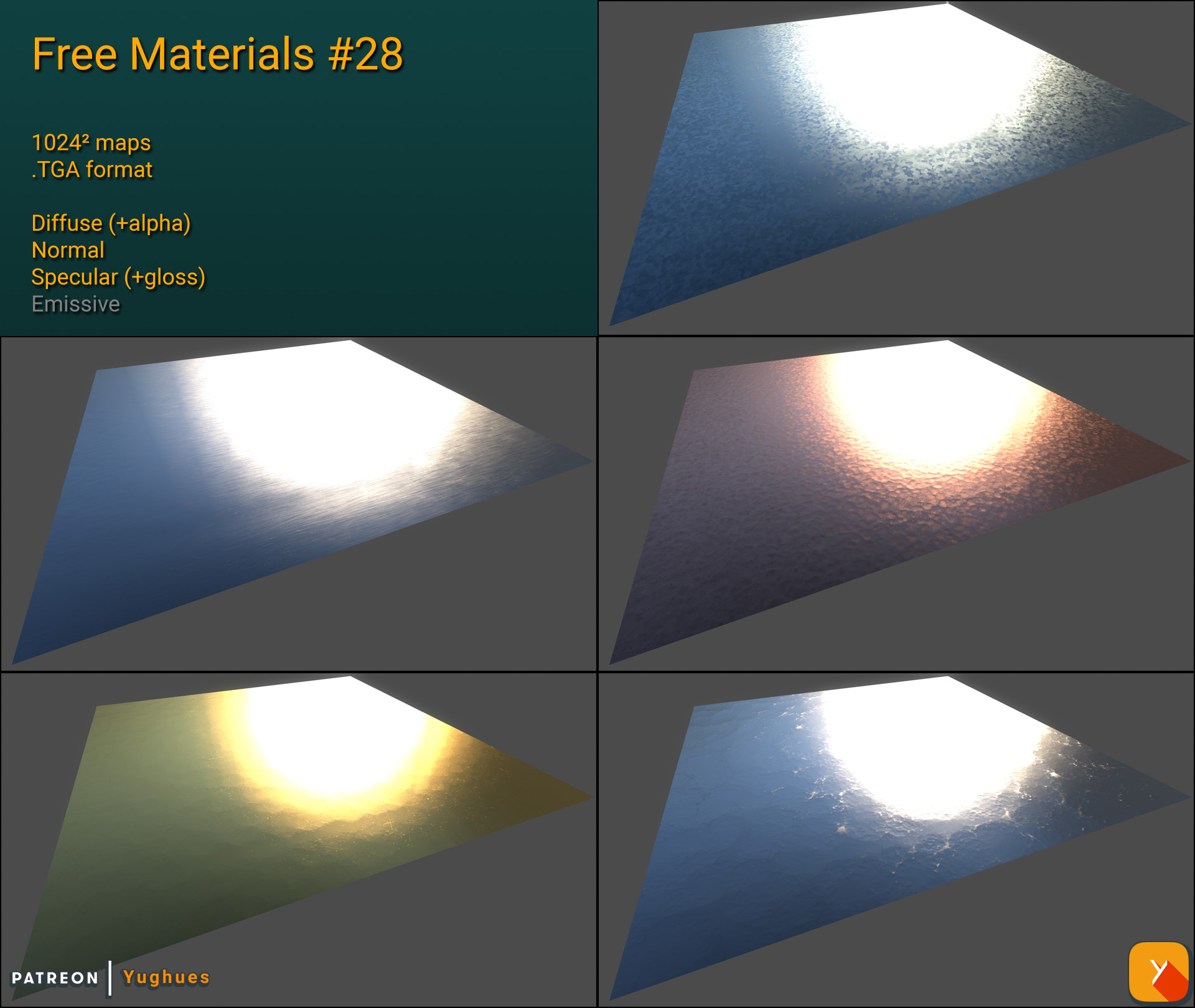 Free Materials Pack #28 Redux by Yughues on DeviantArt