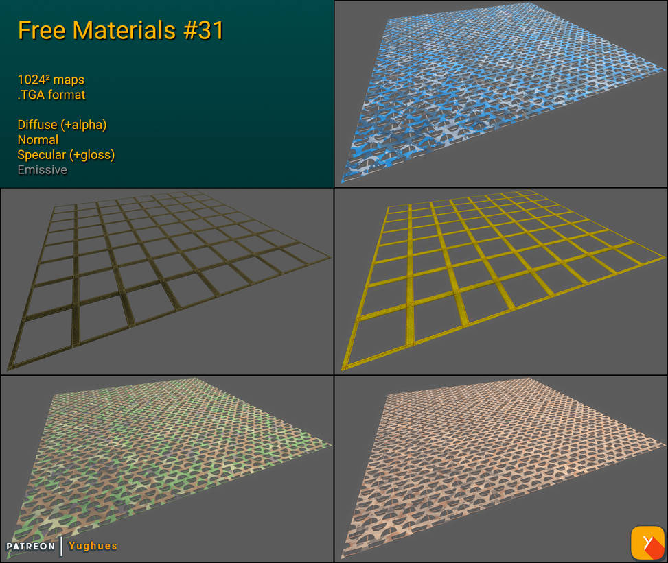 Free Materials Pack #31 Redux by Yughues on DeviantArt