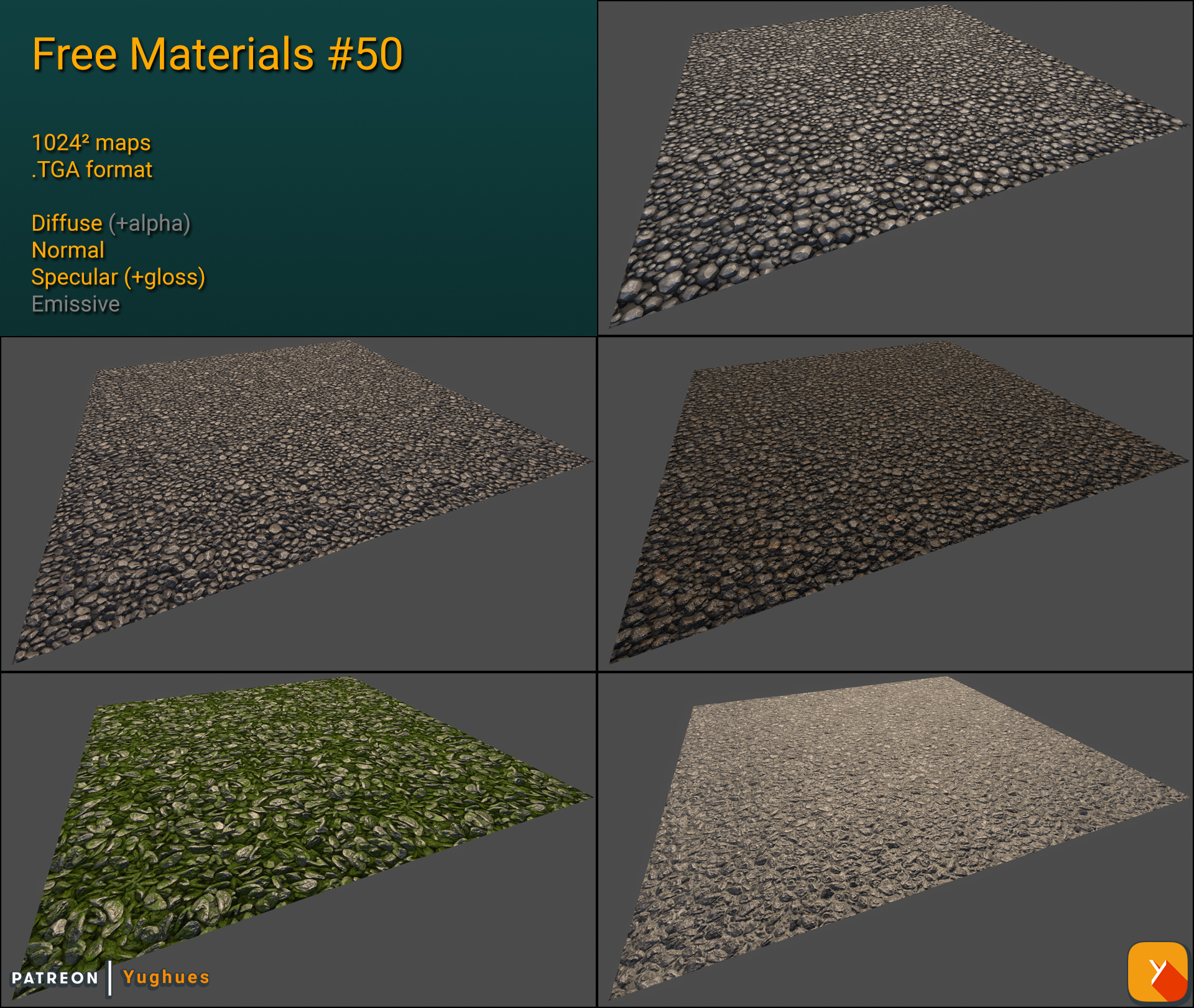 Free Materials Pack #50 Redux by Yughues on DeviantArt