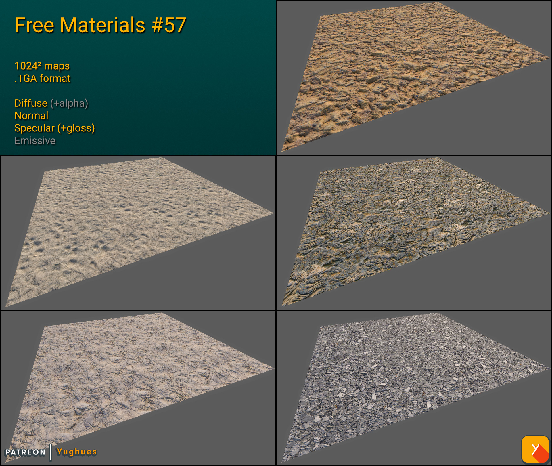 Free Materials Pack #57 Redux by Yughues on DeviantArt