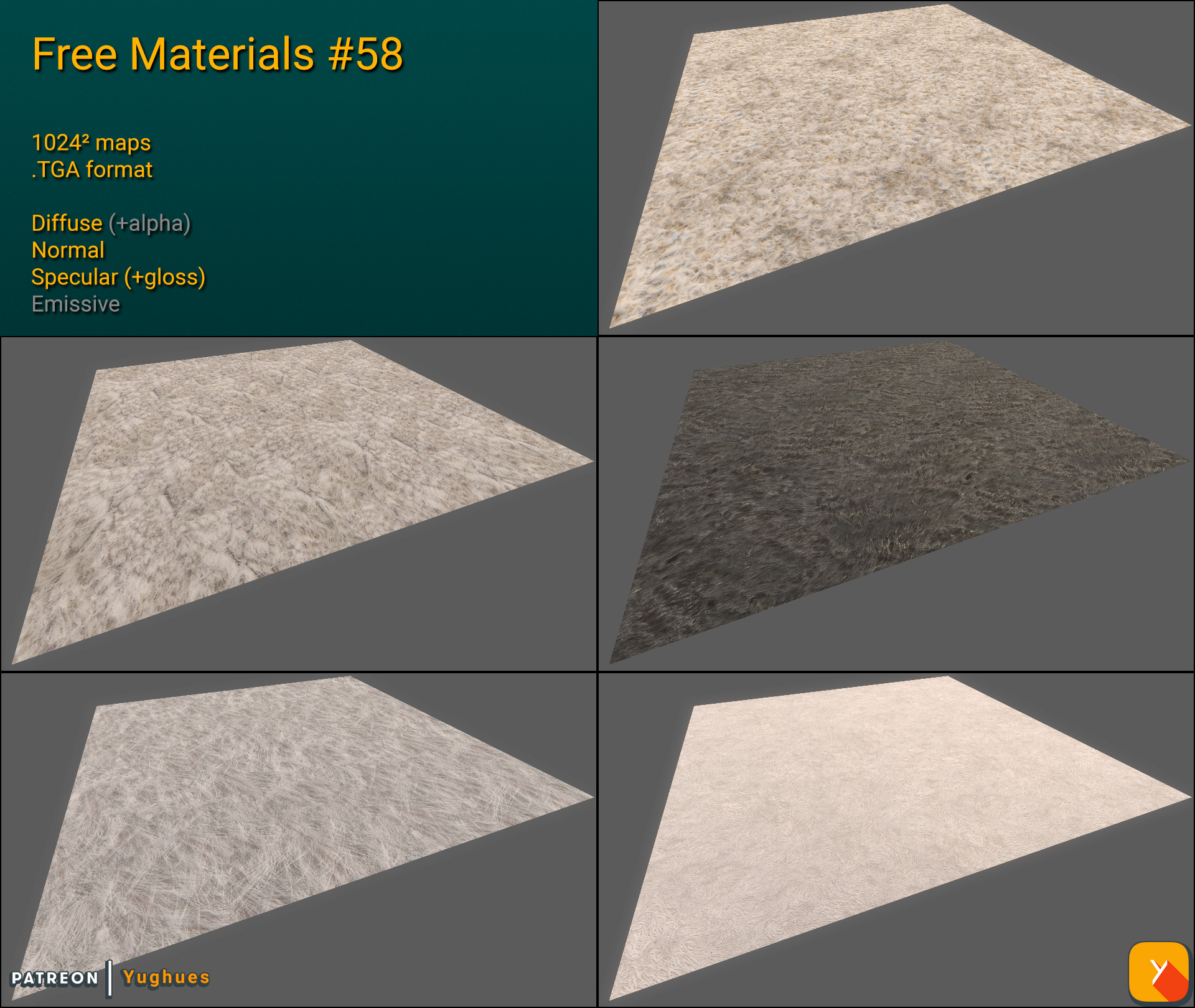 Free Materials Pack #58 Redux by Yughues on DeviantArt