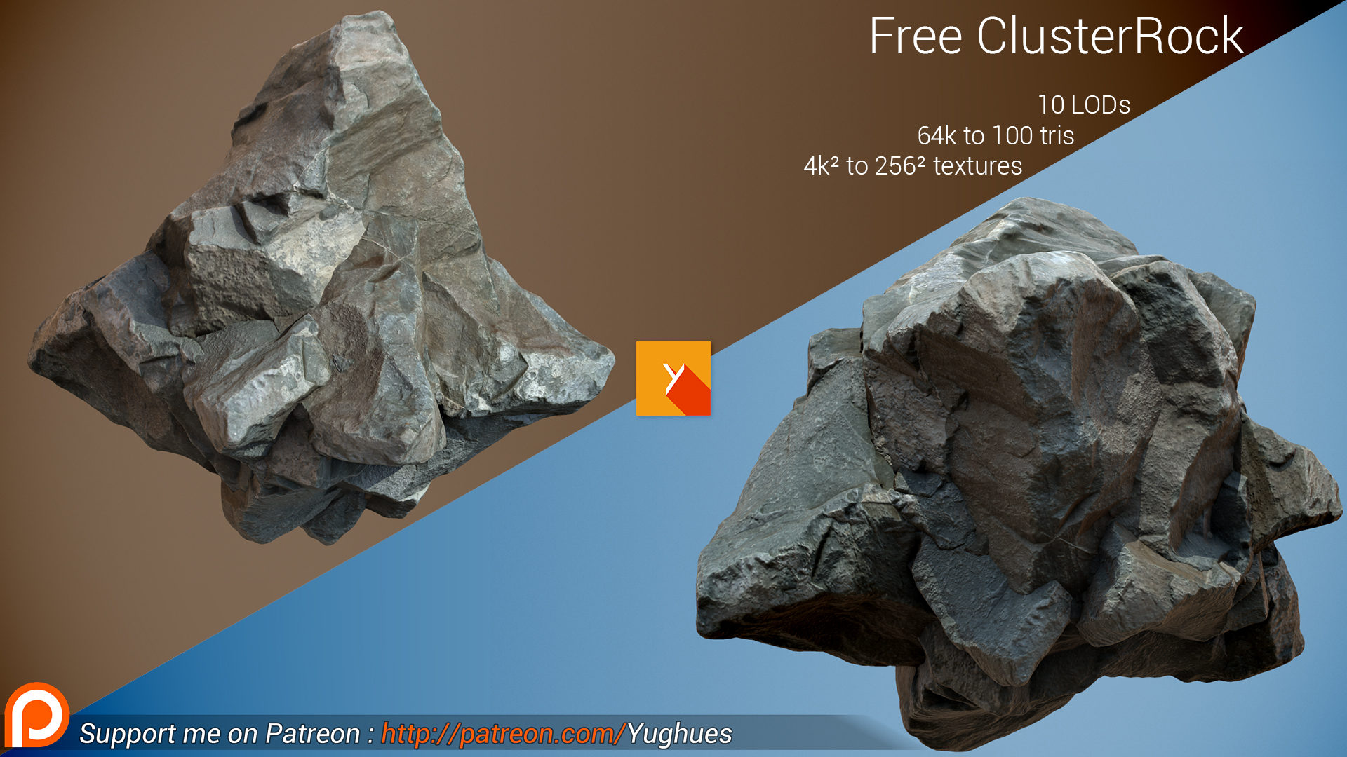 [Free] Photogrammetric Rock - Cluster by Yughues on DeviantArt