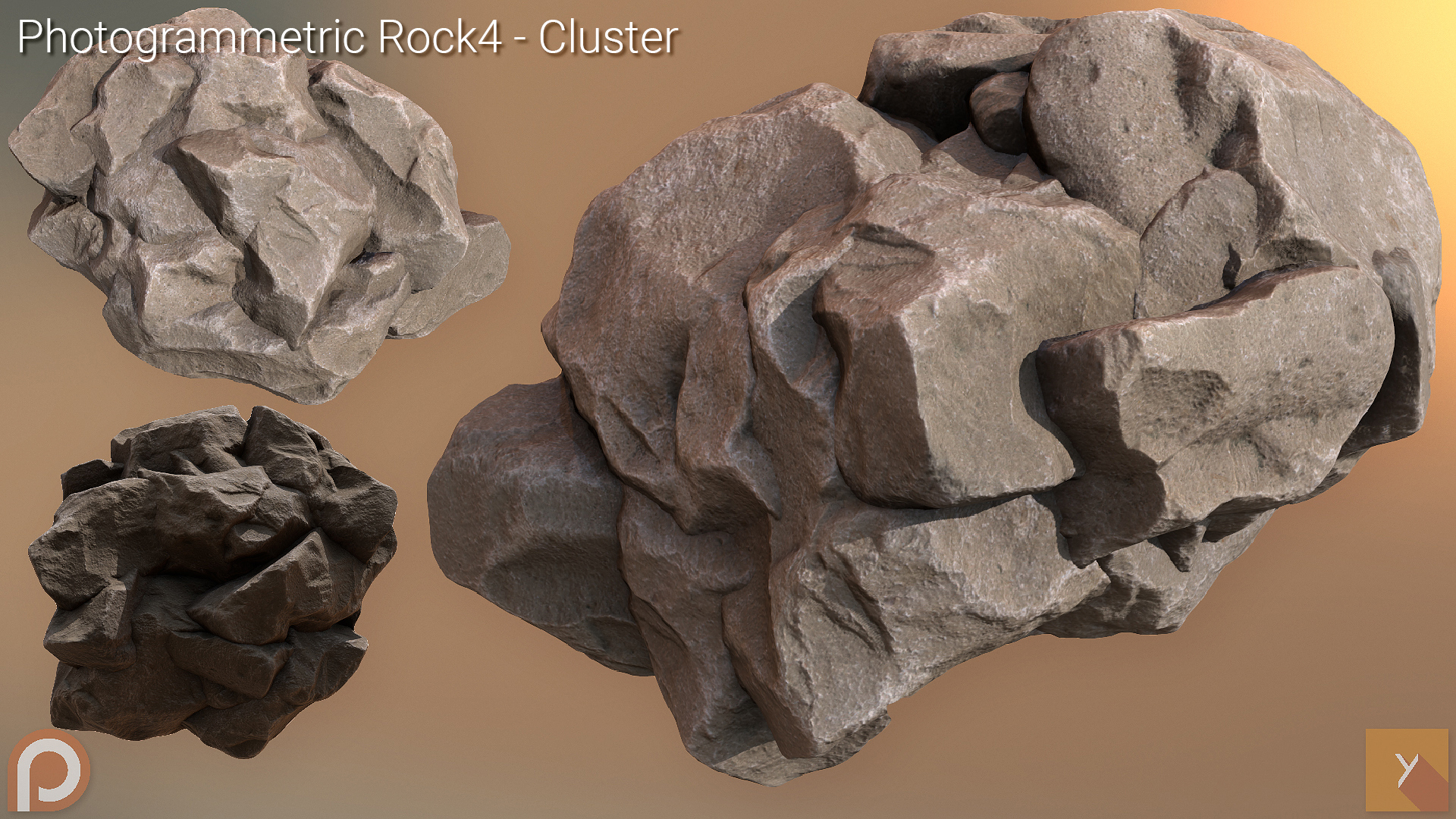 [Free] Photogrammetric Rock 4 - Cluster by Yughues on DeviantArt