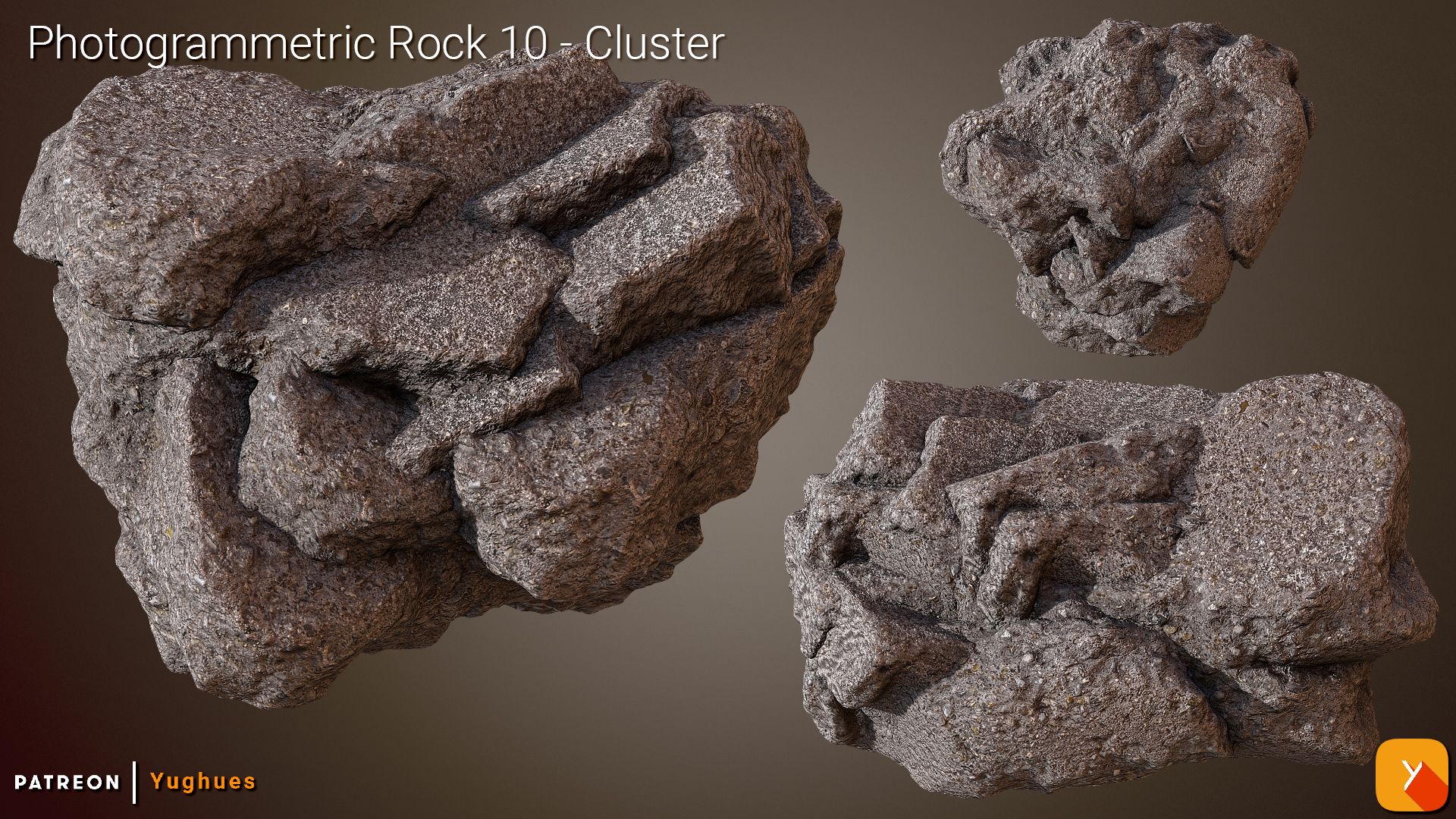 [Free] Photogrammetric Rock 10 - Cluster (last) by Yughues on DeviantArt