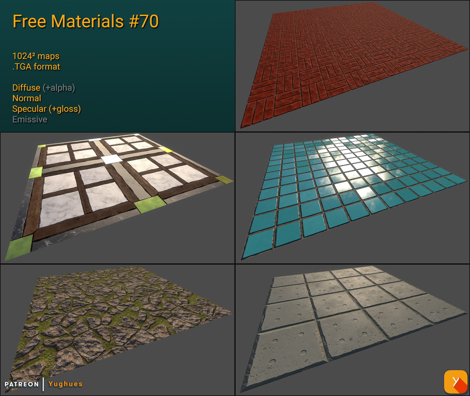 Free Materials Pack #70 by Yughues on DeviantArt