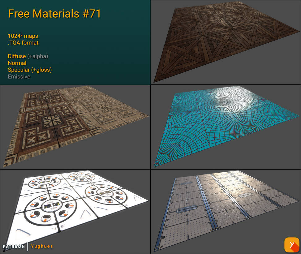 Free Materials Pack #71 by Yughues on DeviantArt