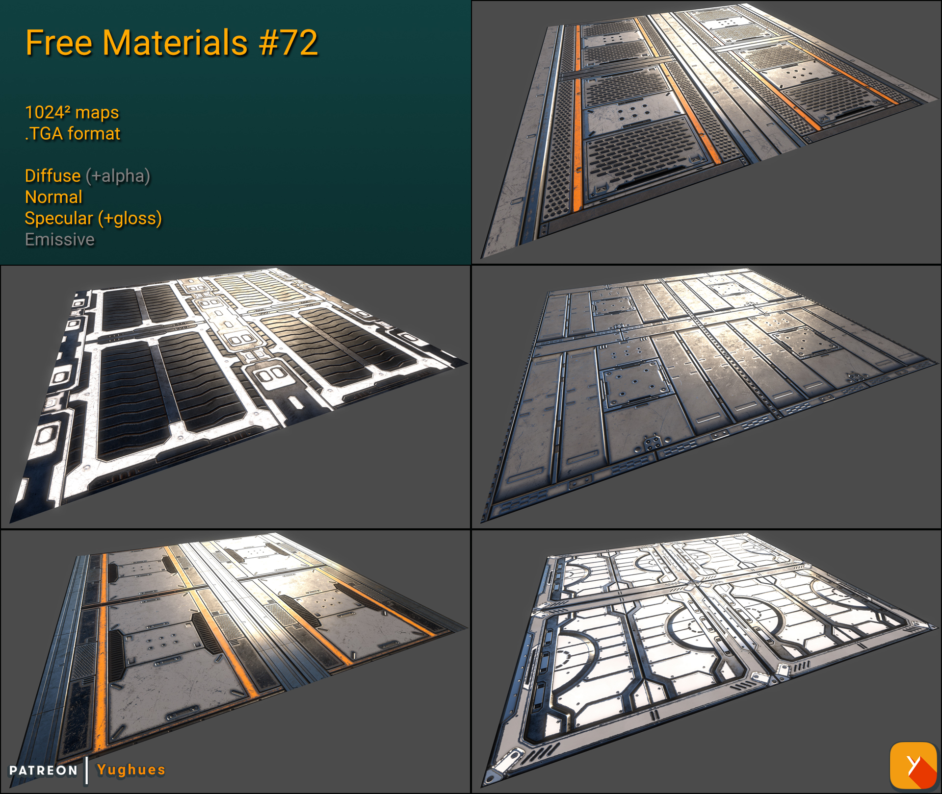 Free Materials Pack #72 by Yughues on DeviantArt
