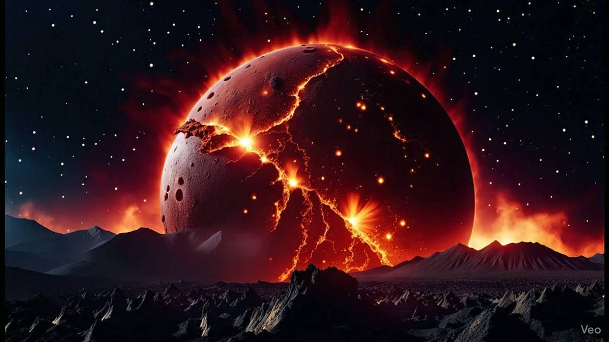 Alien Planet With Exploding Moon in Motion (Veo3) by Anonymous51 on ...