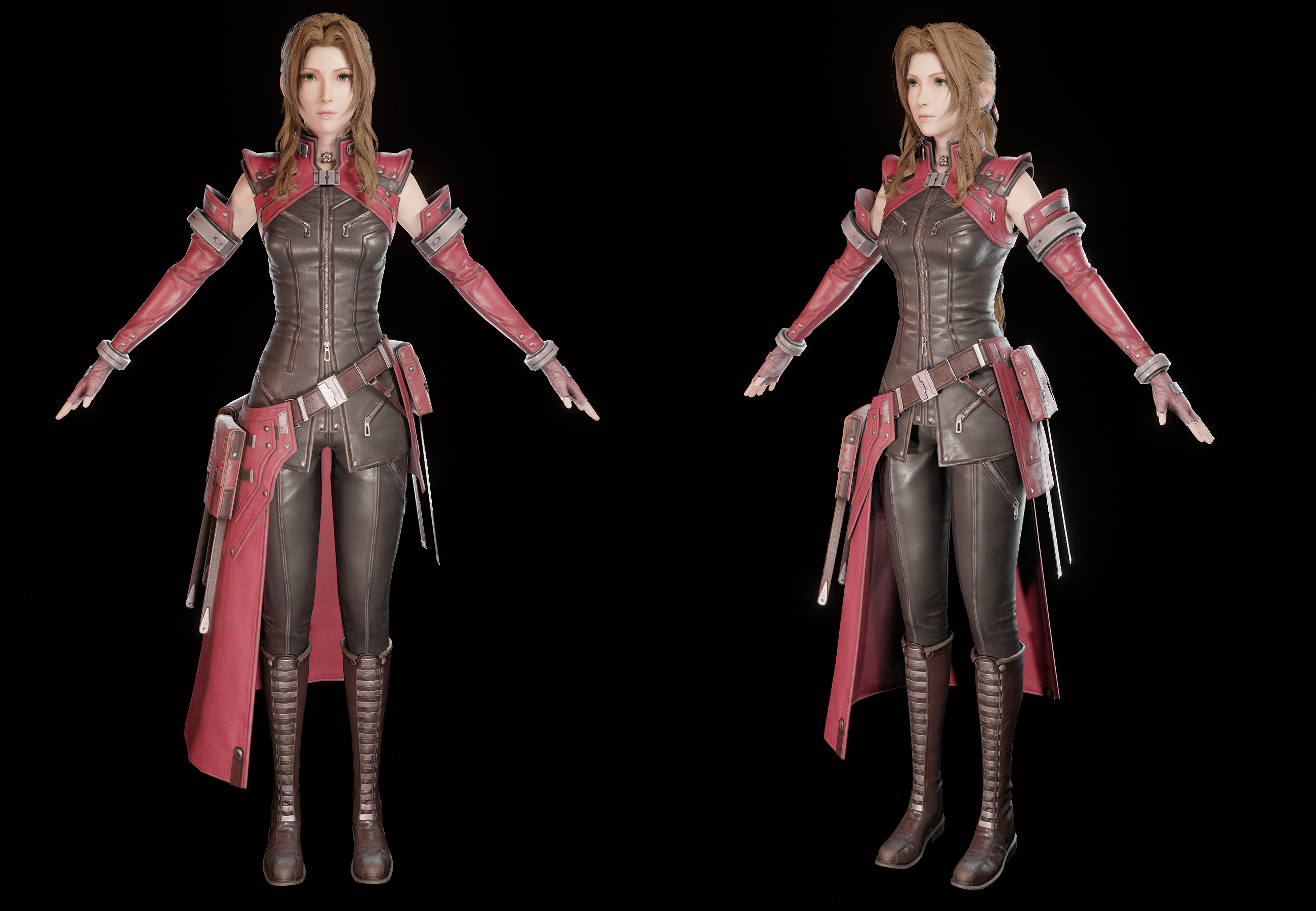 Aerith - Rosy Battle Suit by Shizuru117 on DeviantArt