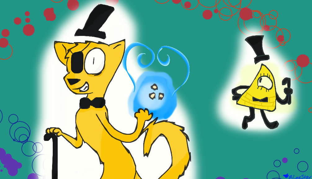 Bill Cipher as a cat by BLueStar134424 on DeviantArt