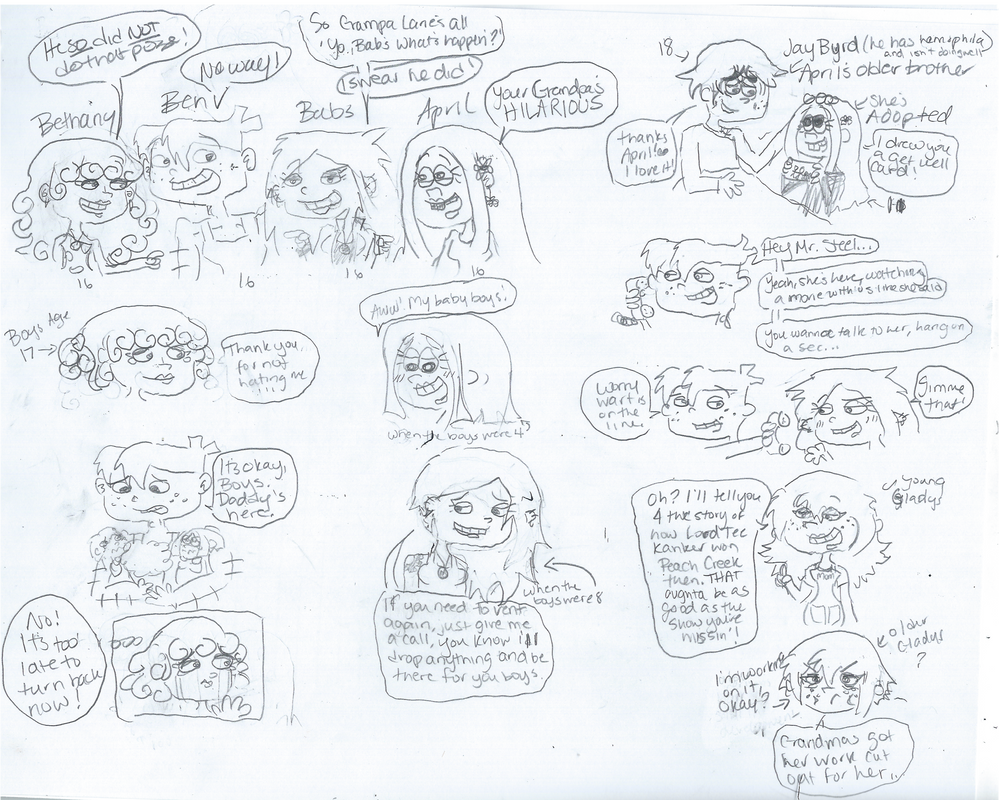 Ben, Bethany, Babs and April by lolzwaitwhat on DeviantArt