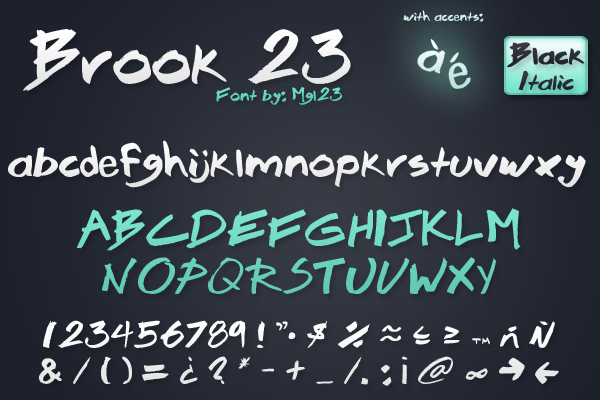 Brook 23 - Font by Mgl-23 on DeviantArt