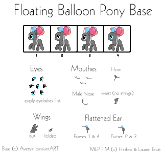 Floating Pony with Balloons Icon Base by Averyln on DeviantArt