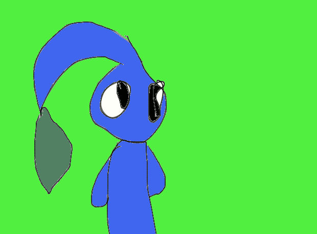 Blue pikmin on the grass! :3 by Chickyandservbots on DeviantArt