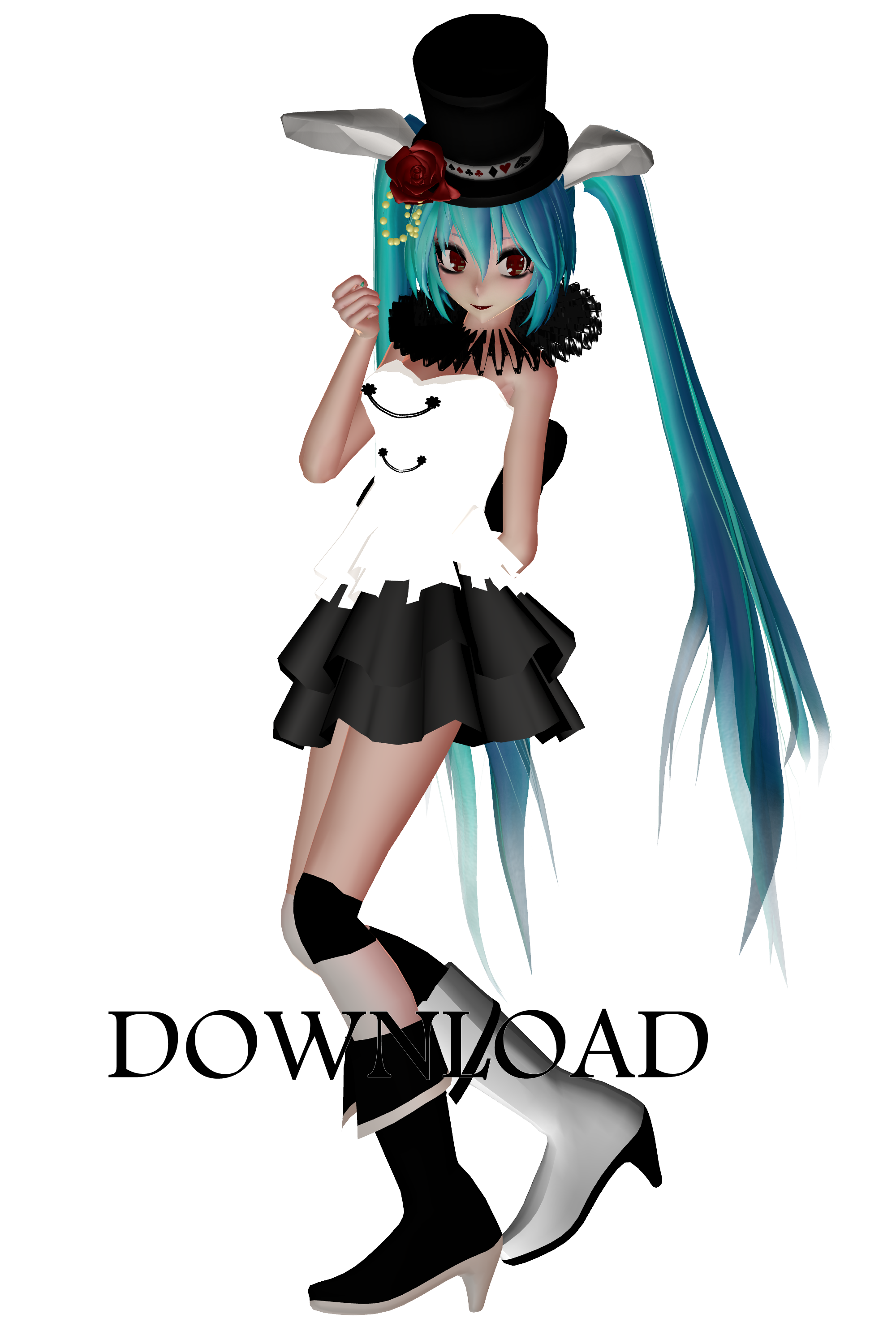 Horror Wonderland Rabbit Miku TDA [DL] by Kurusou on DeviantArt