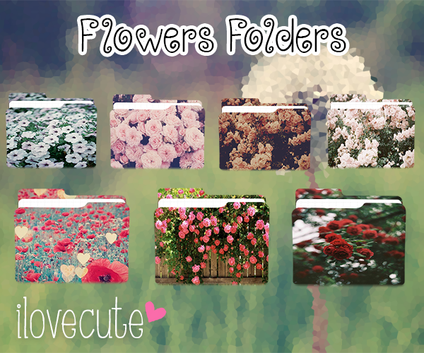 Flowers Folders by IloveCute1220 on DeviantArt