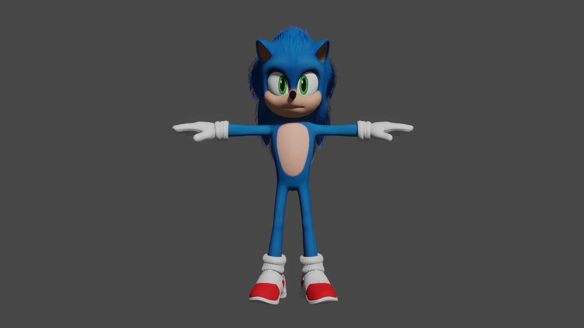 Sonic The Hedgehog 3D model (Movie version) by AyseDede on DeviantArt