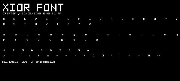 xior pixel font by Xior90 on DeviantArt