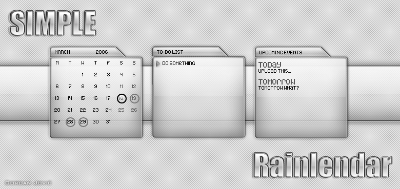 Simple rainlendar by Gordanj on DeviantArt