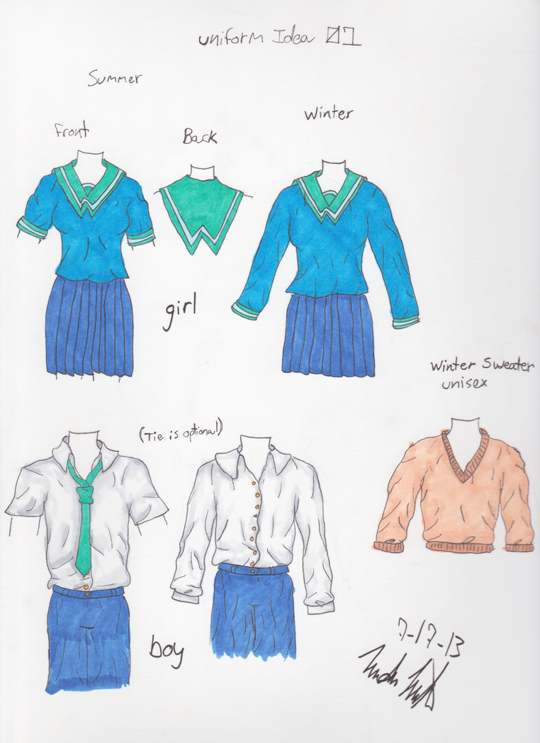 Uniform Idea #01 by MisaOhayashi on DeviantArt