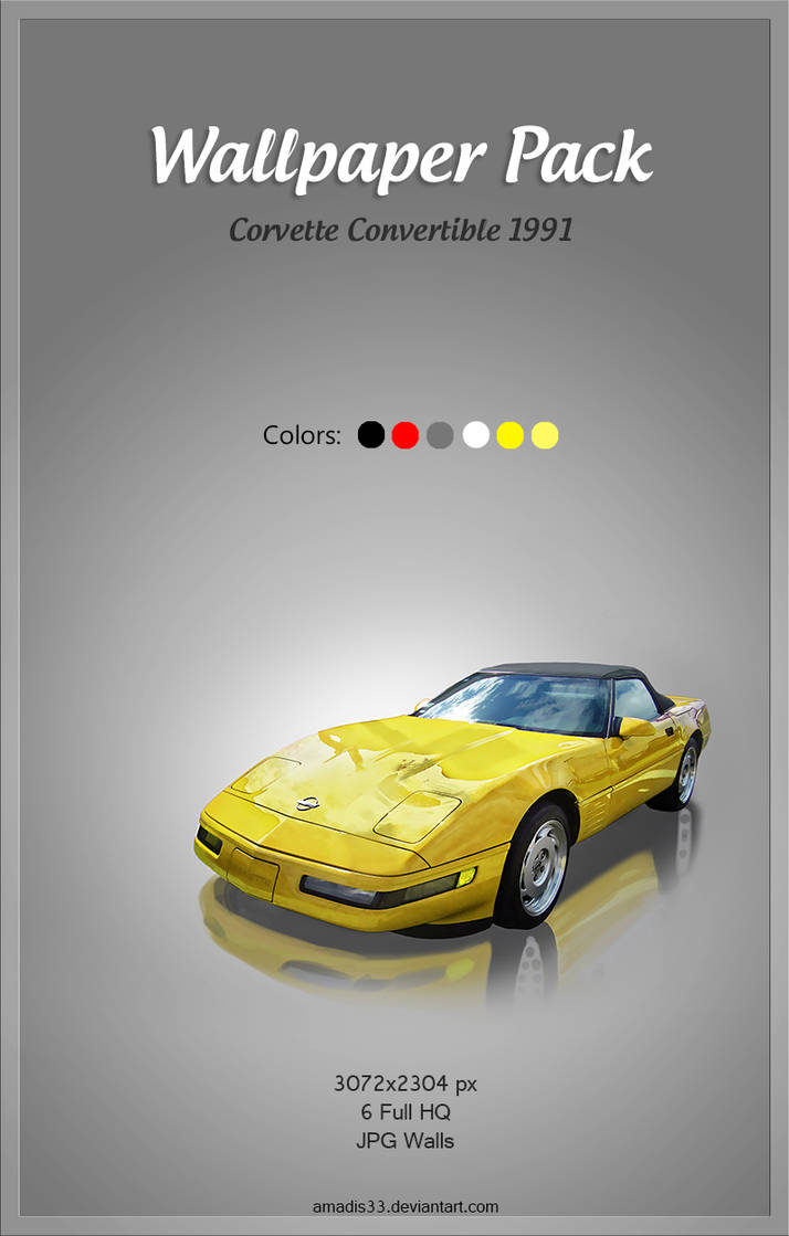 Corvette Convertible 1991 Wallpaper PACK by amadis33 on DeviantArt