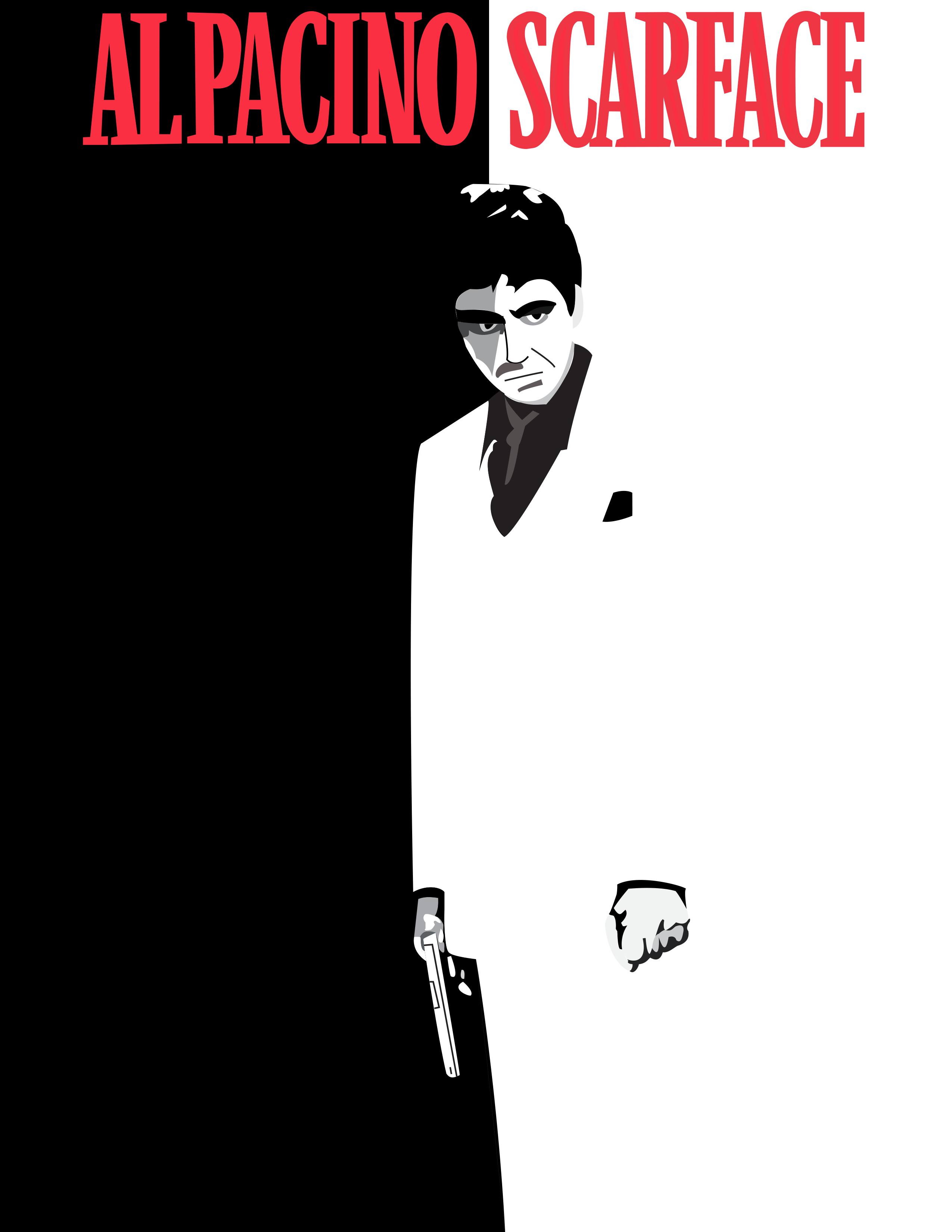 Scarface poster Illustrator verson by EJFireLightningArts on DeviantArt