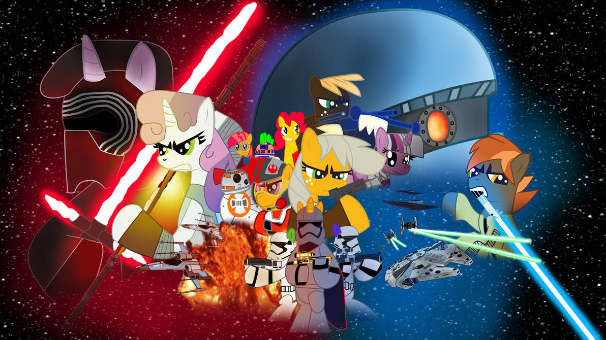 MLP STAR WARS 7 crossover Wallpaper by EJFireLightningArts on DeviantArt