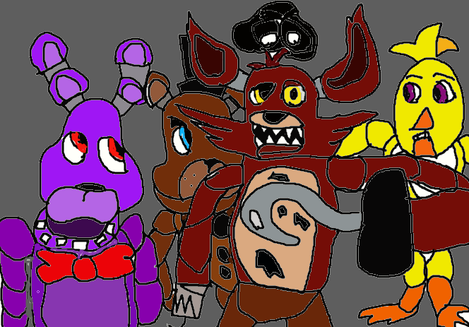 fnaf 1 characters by foxyspoorlittlesoul on DeviantArt