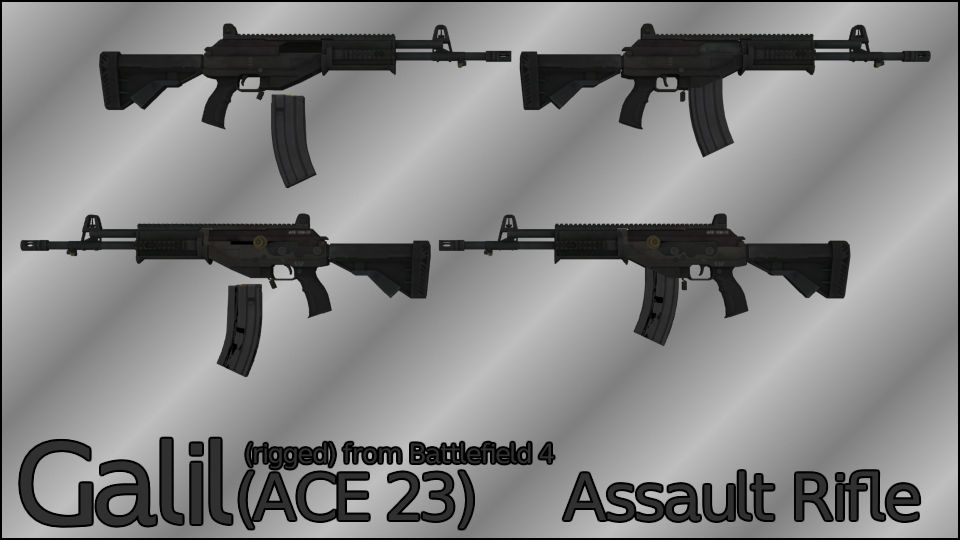 Galil ACE 23 Assault Rifle - Rigged by ProgammerNetwork on DeviantArt
