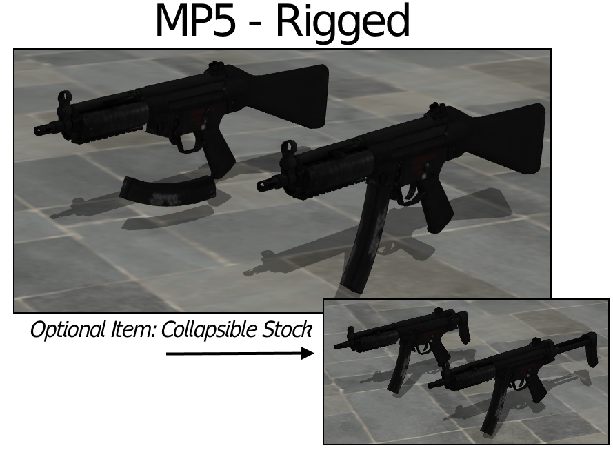 MP5/MP5A2 - Rigged - Version 2 by ProgammerNetwork on DeviantArt