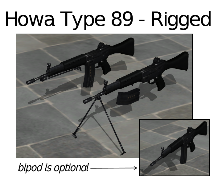 Howa Type 89 Assault Rifle - Rigged by ProgammerNetwork on DeviantArt