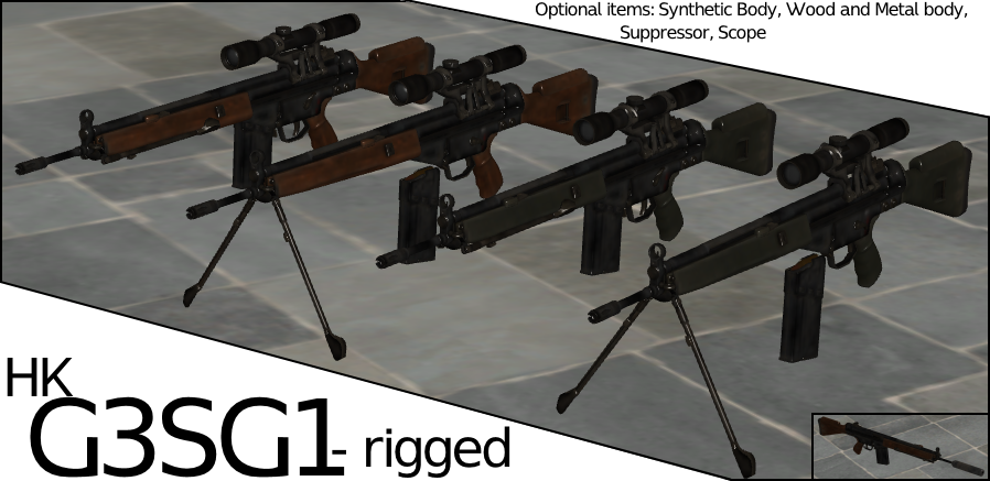 G3SG1 - Rigged by ProgammerNetwork on DeviantArt
