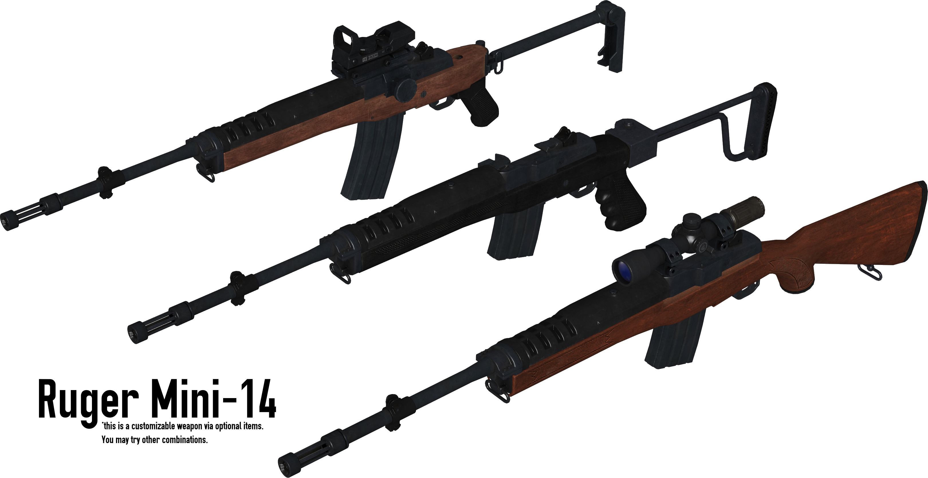 Ruger Mini-14 - Rigged by ProgammerNetwork on DeviantArt
