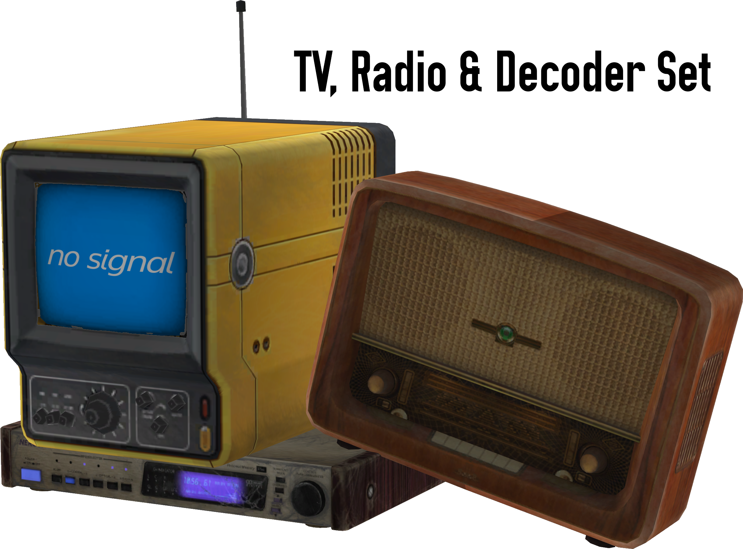 TV, Radio and Decoder Set by ProgammerNetwork on DeviantArt